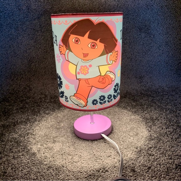 Other | Vintage Dora The Explorer Lamp And Lamp Shade Light Purple ...